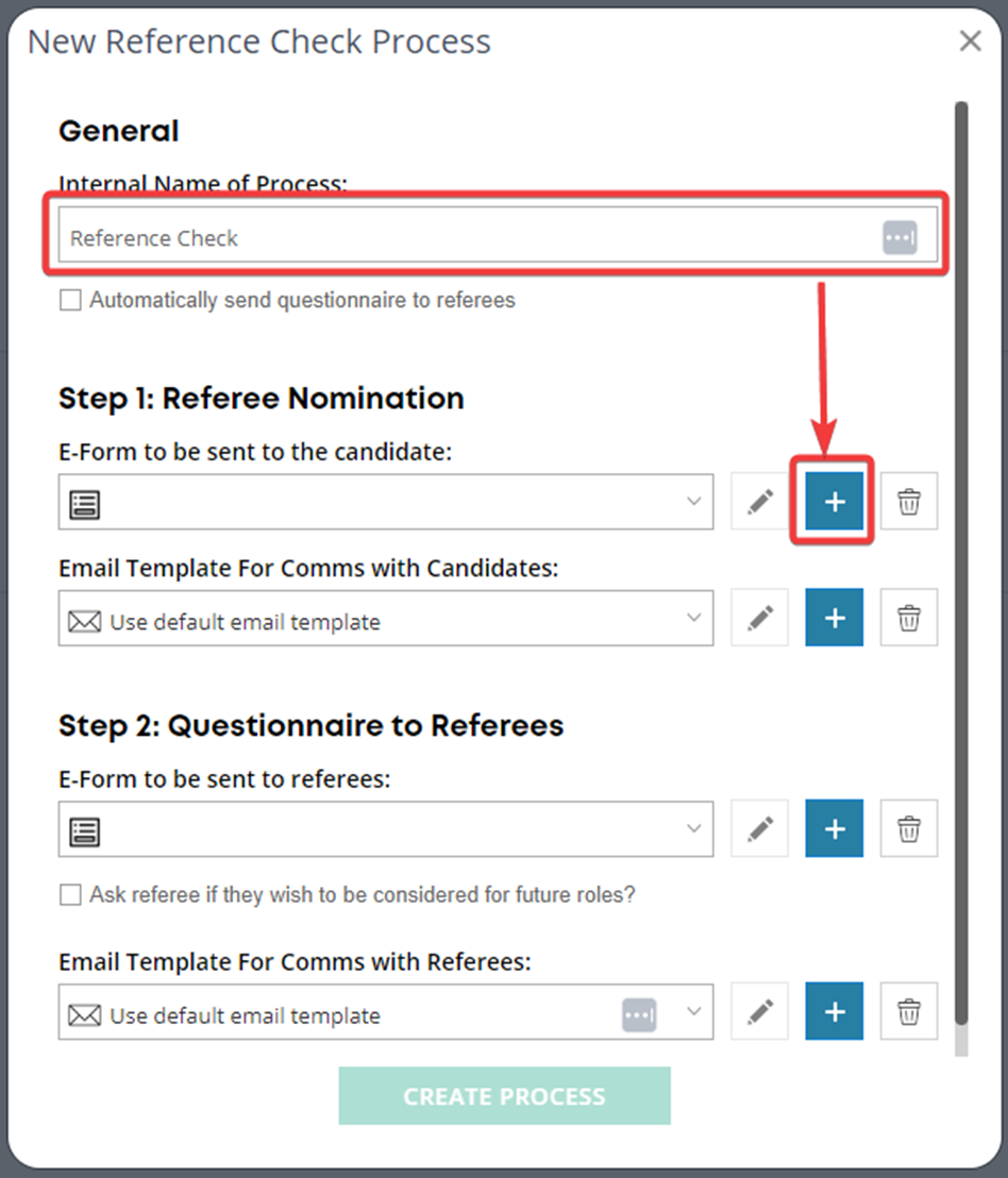 How to Setup Reference Check Process
