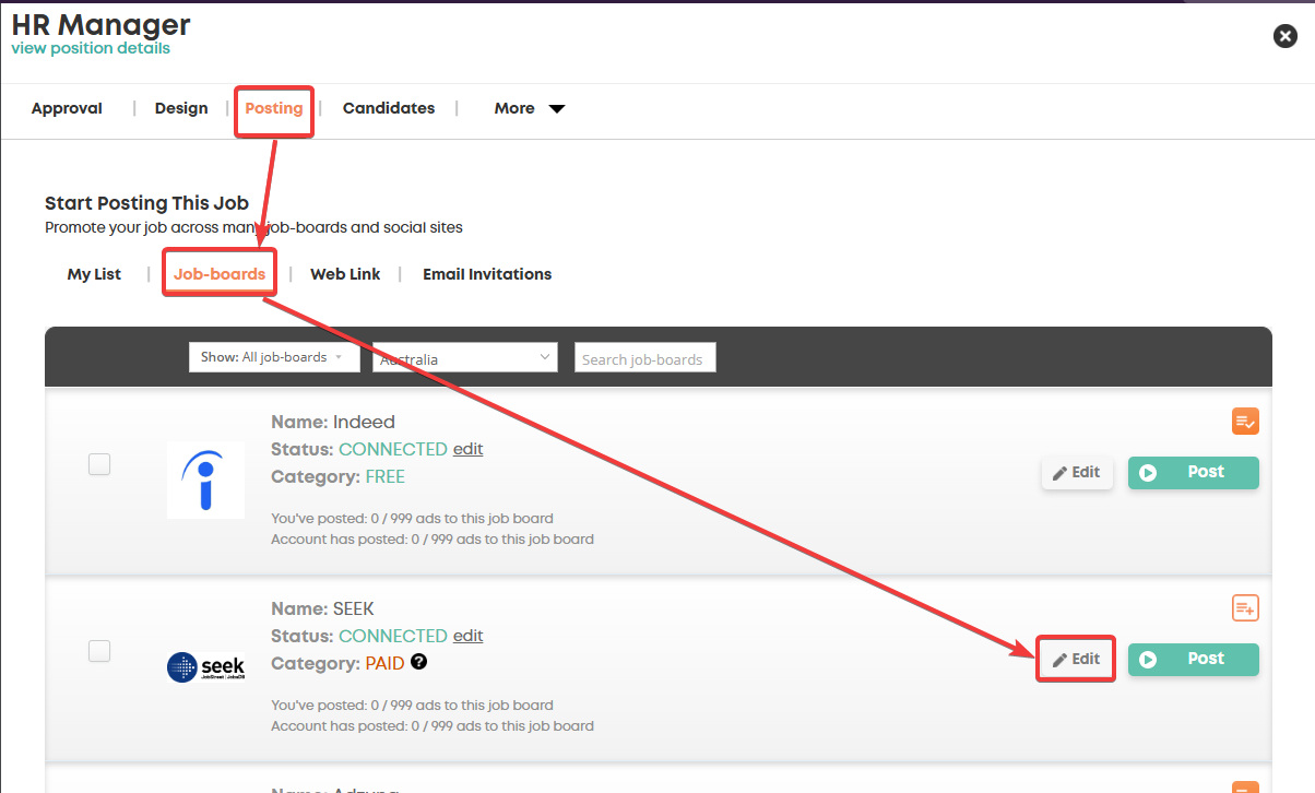 How to post a video on your SEEK ad