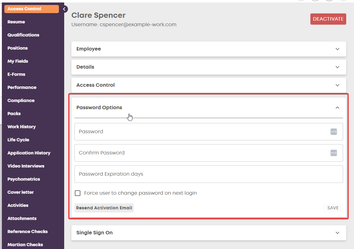 How to set/change a user password
