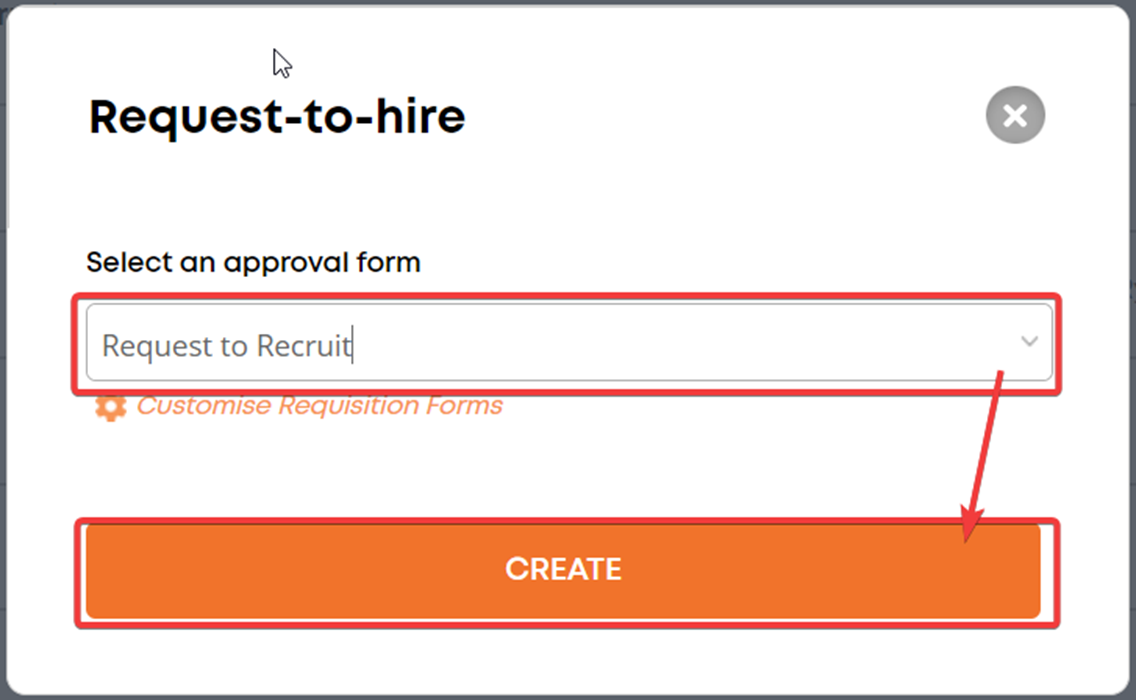 Request to Recruit From Jobs Page