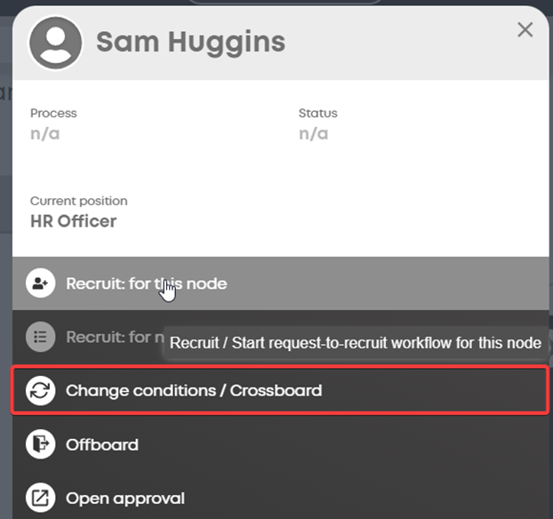 Submit Change Of Conditions