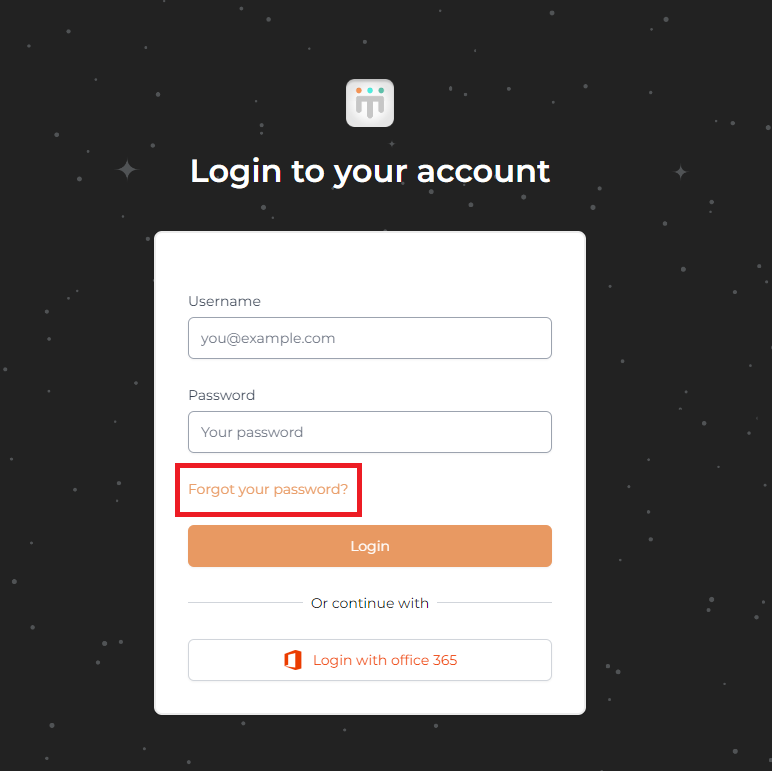 Resetting your own Password