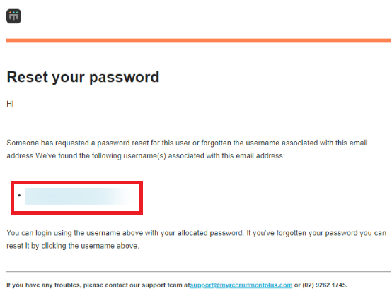 Resetting your own Password